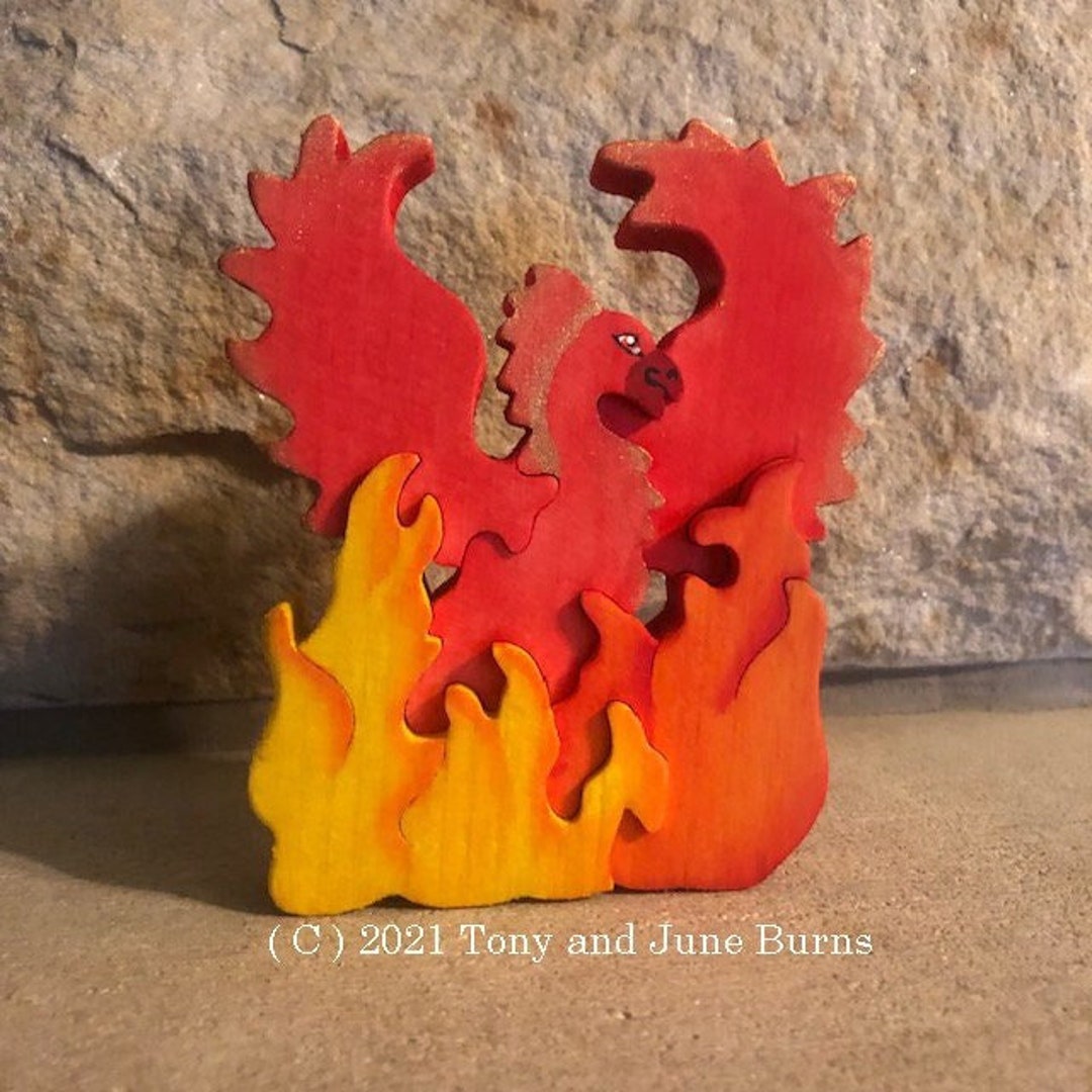 Phoenix Wood Puzzle , Phoenix Puzzle , Handmade Puzzle ,hp , Kids ...