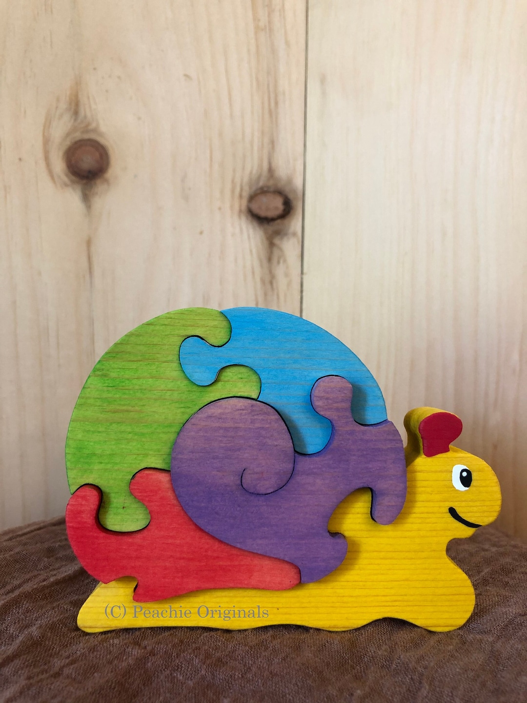 Snail , 3-D , Handmade , Wooden Art Puzzle , Jigsaw Puzzle , Scroll Saw ...