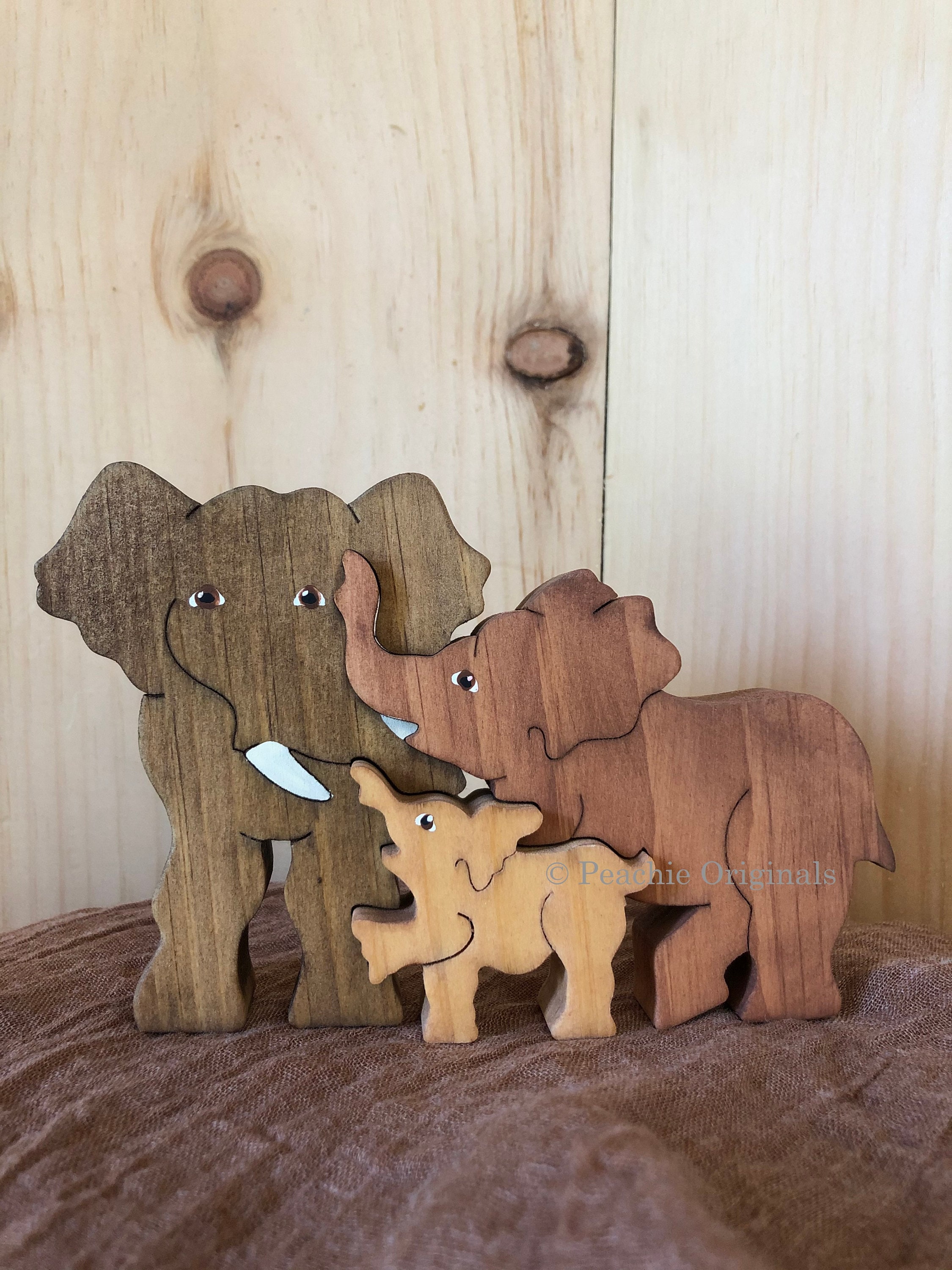 Elephant Family Puzzle , Elephant , Art Puzzle , Made in the USA ...