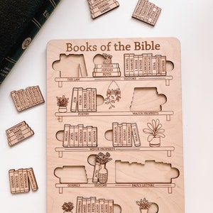 Books of the Bible Puzzle, Wooden Puzzle, Kids Puzzle, Old Testament ...