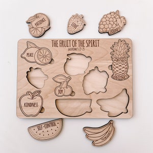 Fruit of the Spirit Puzzle, Galatians 5:22-23, Kids Puzzle, Christian ...