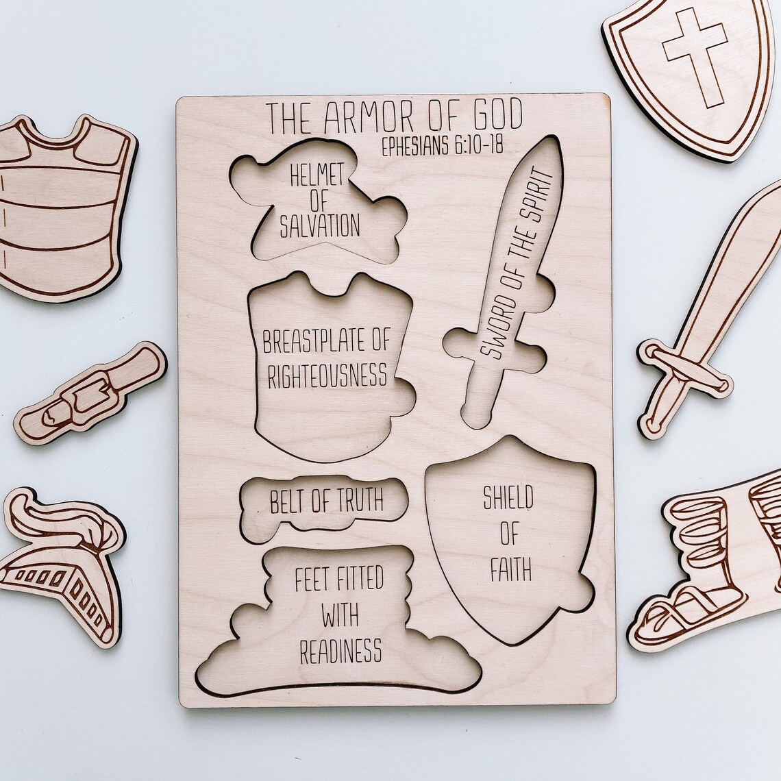 Armor of God Puzzle Kids Puzzle Bible Wooden Puzzle Kids - Etsy