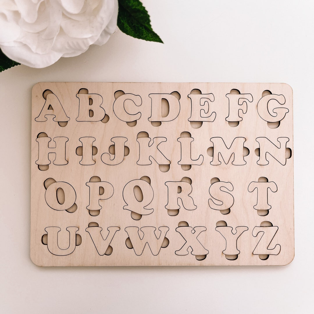 Wooden Alphabet Puzzle, Abcs, Montessori, Learning Resources ...