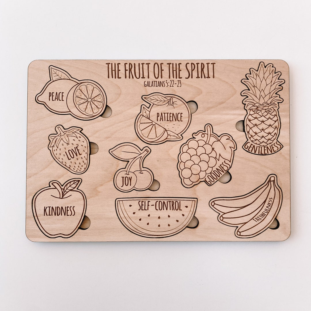 Fruit of the Spirit Puzzle, Galatians 5:22-23, Kids Puzzle, Christian ...