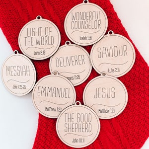 Advent Ornaments - the Names of Christ, Advent Calendar, Names of Jesus ...
