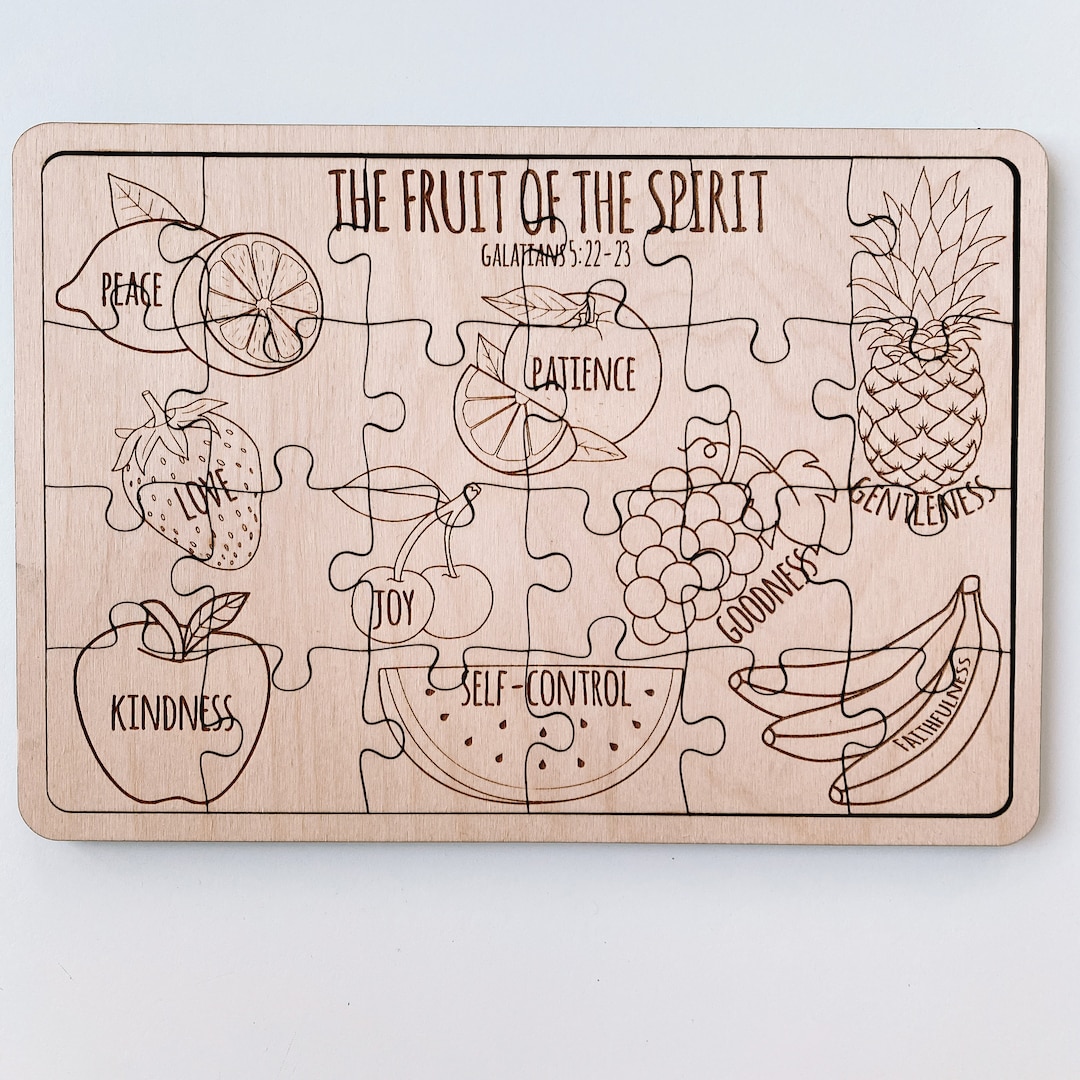 Fruit of the Spirit 24 Piece Puzzle, Galatians 5:22-23, Bible Puzzles ...