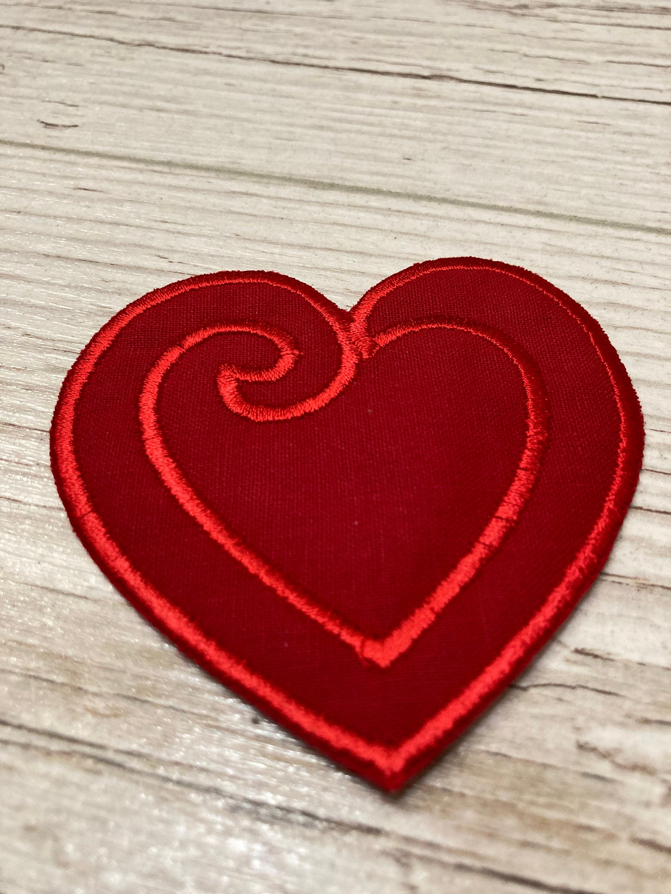 Embroidered Patchheart Patchiron Patchred Heart Patchiron - Etsy