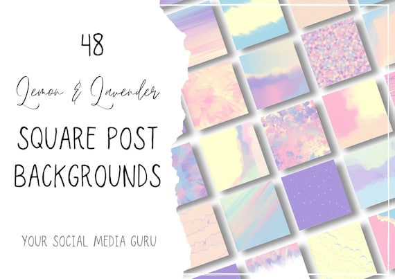 Instagram Post Pastel Insta Backgrounds Digital Download | Etsy
