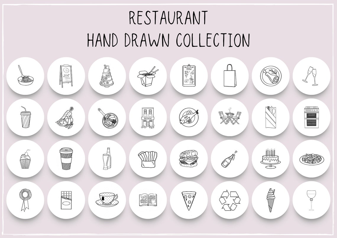Restaurant Food Instagram Highlight Icons, Insta, Story Covers ...