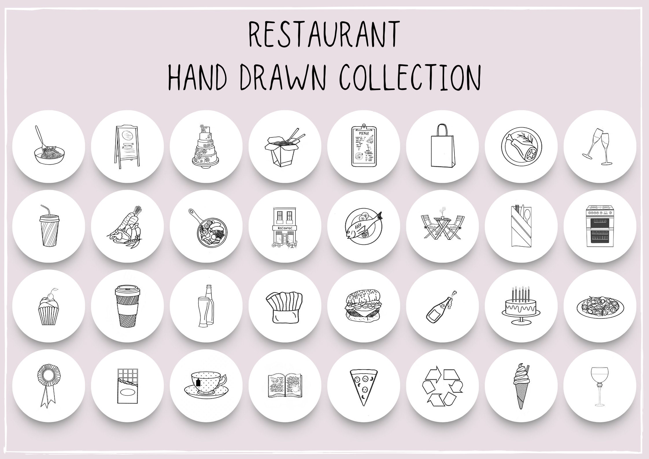 Restaurant Food Instagram Highlight Icons, Insta, Story Covers ...