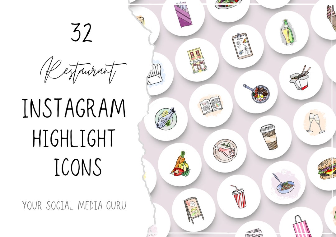 Restaurant Food Instagram Highlight Icons, Insta, Story Covers ...