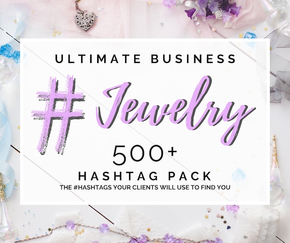 Jewelry Jewellery Instagram Hashtags Marketing Social | Etsy