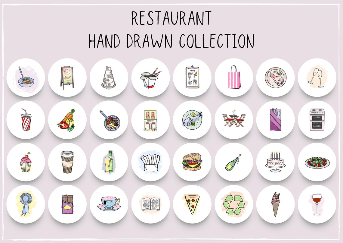 Restaurant Food Instagram Highlight Icons, Insta, Story Covers ...