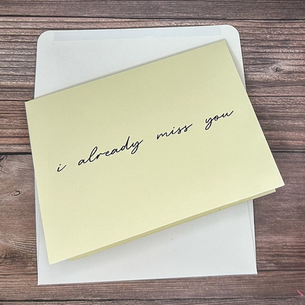 I Miss You Card - Etsy