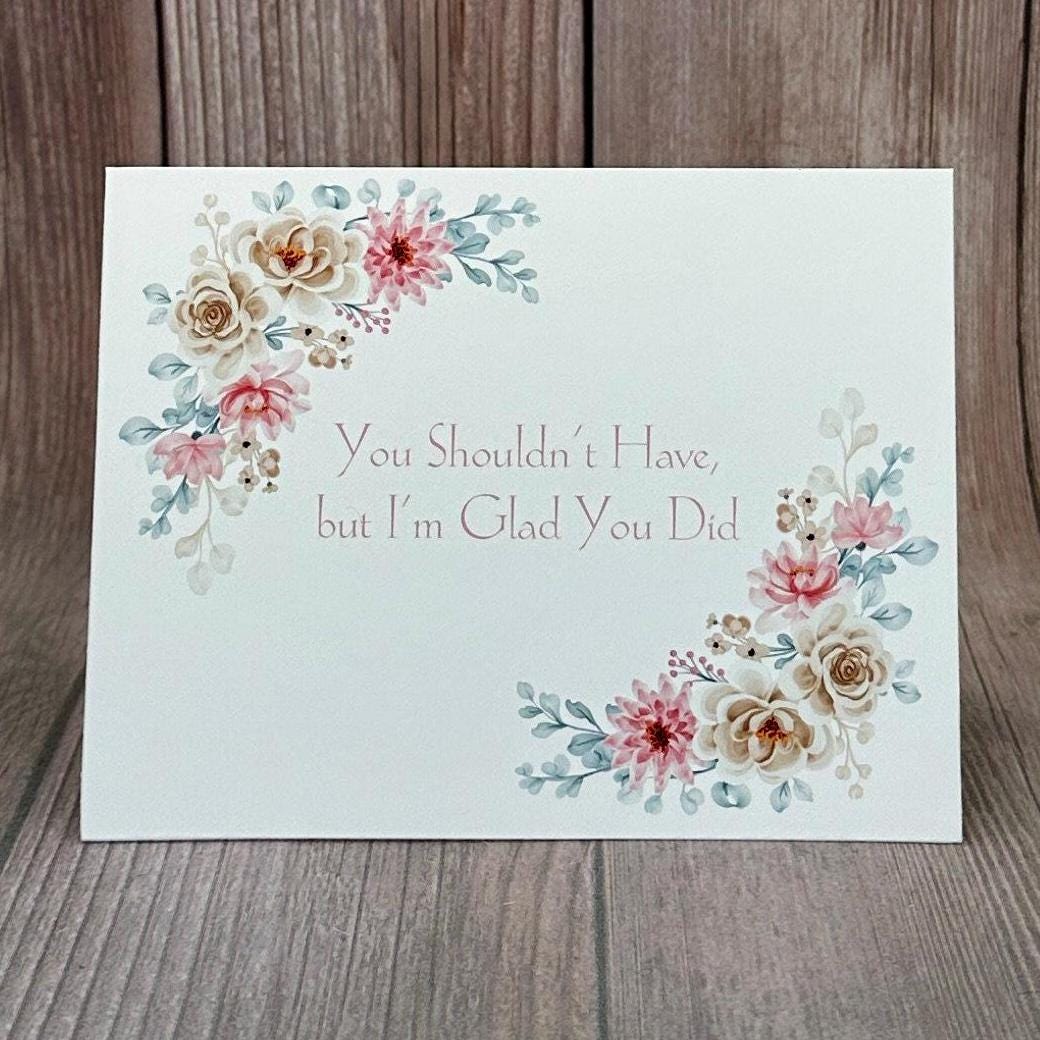 Thank You Card, Funny Thank You Card, Thanks A Lot Card, Thank You so ...