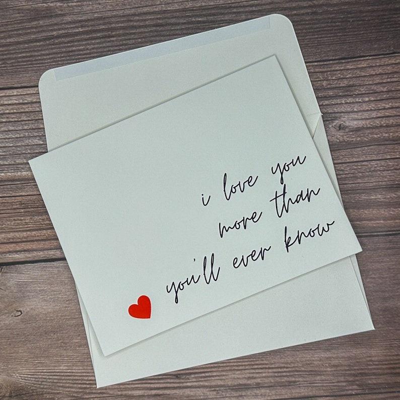 I Love You Card, Anniversary Card, Romantic Card for Boyfriend or ...