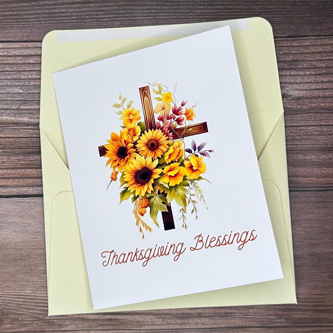 Thanksgiving Card, Thanksgiving Blessings Card, Happy Thanksgiving Card ...