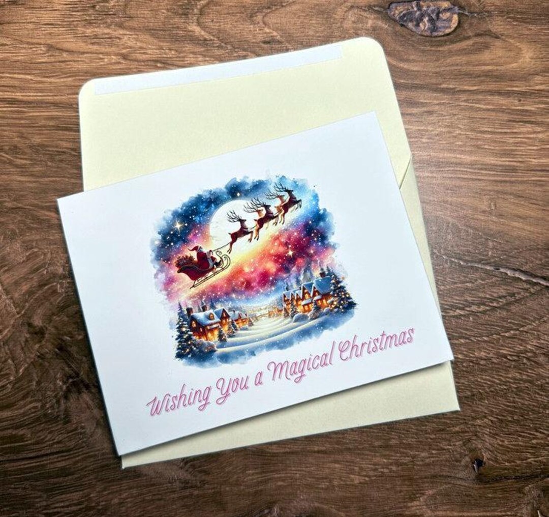 Elegant Christmas Card, Magical Christmas Card, Merry Christmas Cards ...