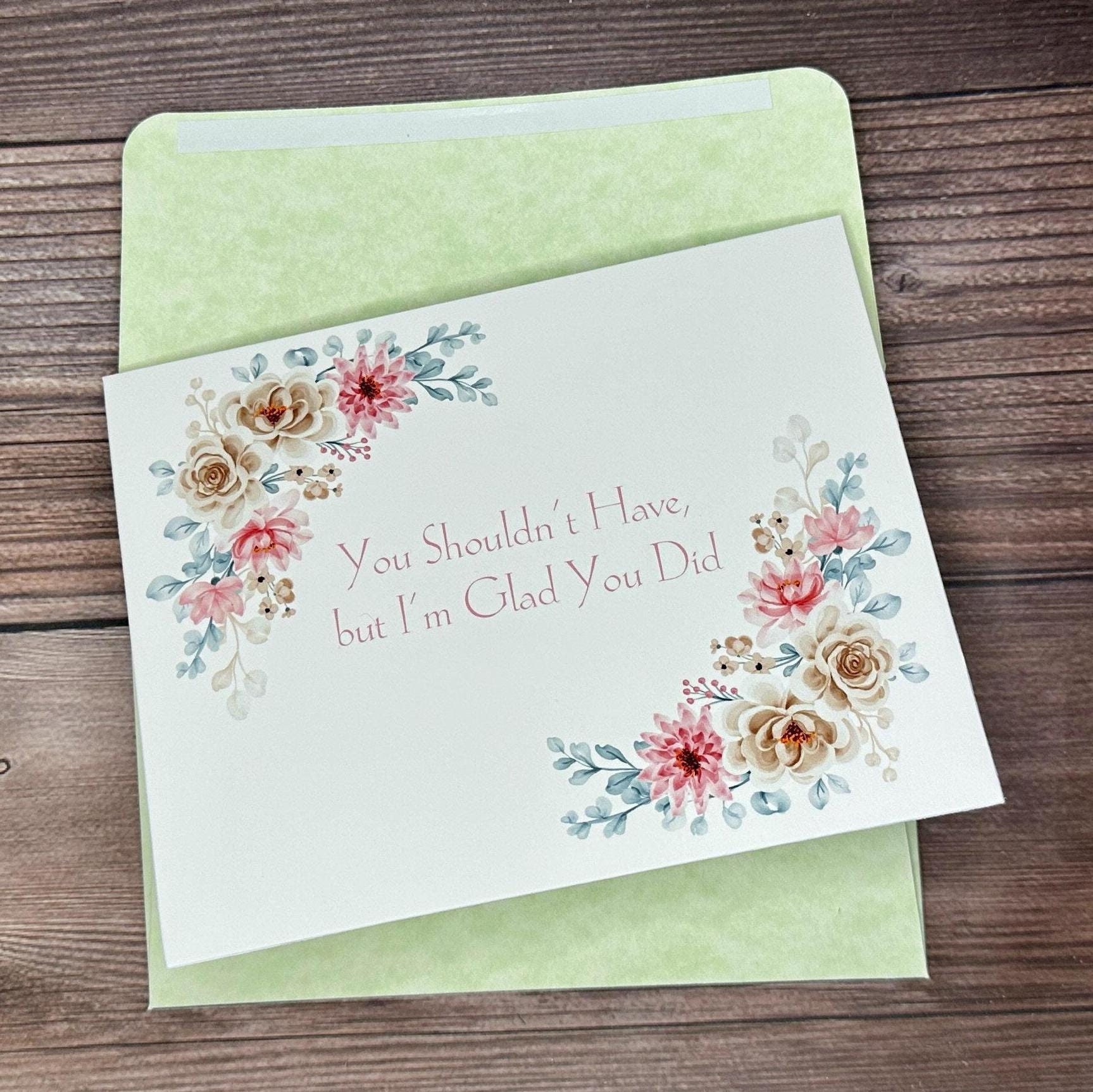 Thank You Card, Funny Thank You Card, Thanks A Lot Card, Thank You so ...