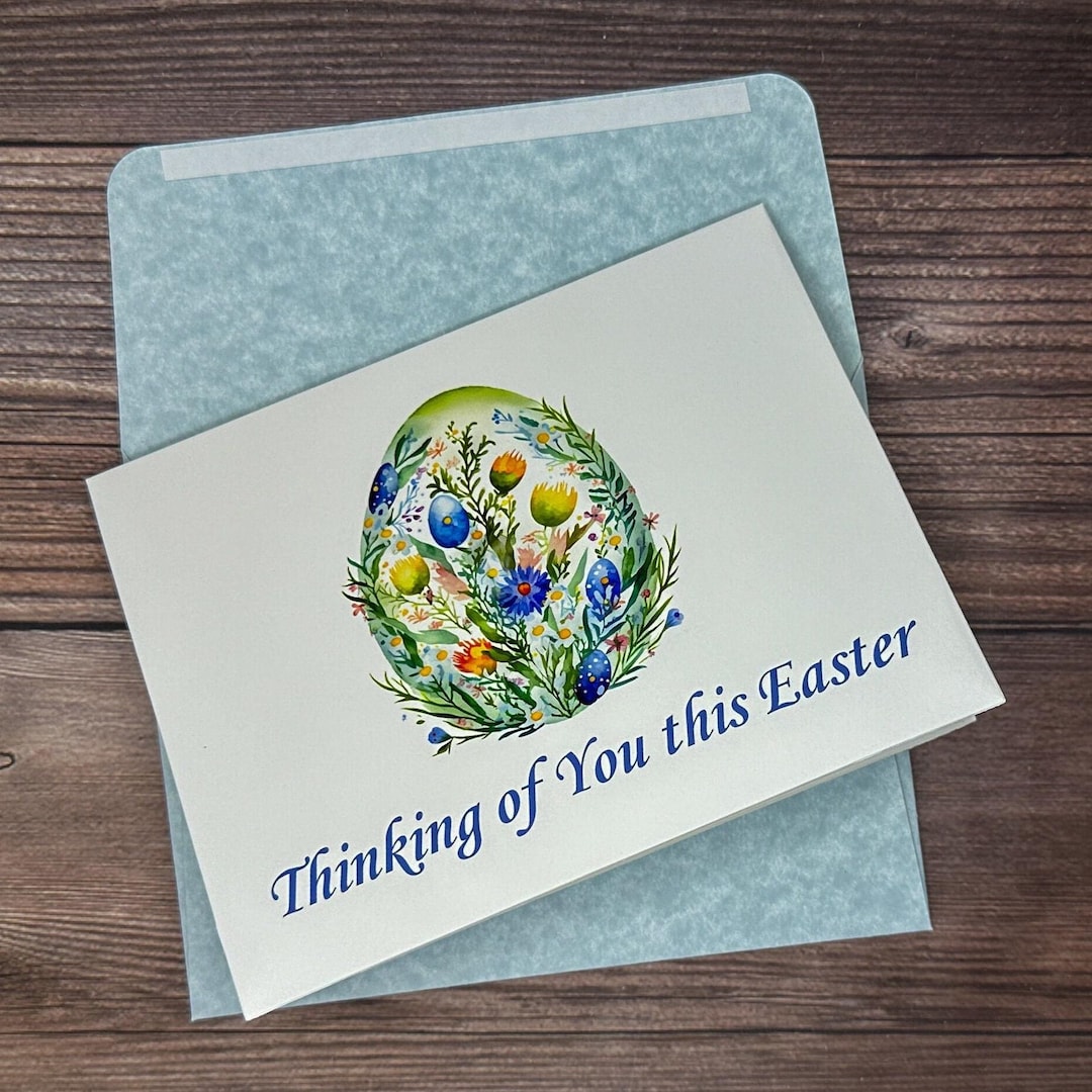 Easter Card, Thinking of You Easter Card, Happy Easter Card, Blank ...