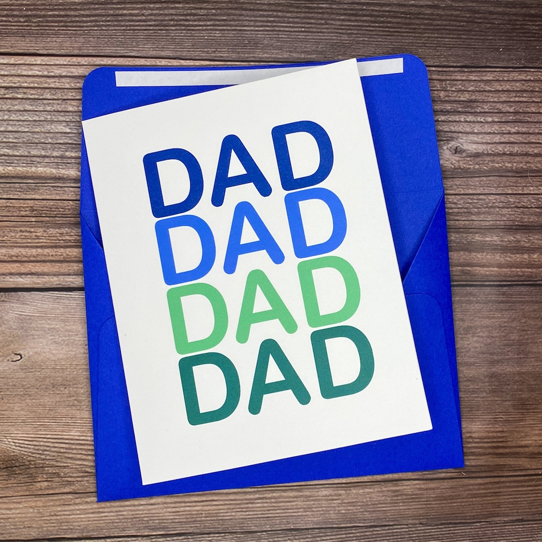 Dad Card, Birthday Card for Dad, Father's Day Card, Thanks Dad Card ...
