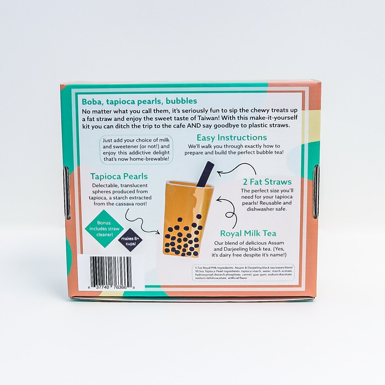 Bubble Tea Kit DIY Boba Tapioca Pearls - Etsy