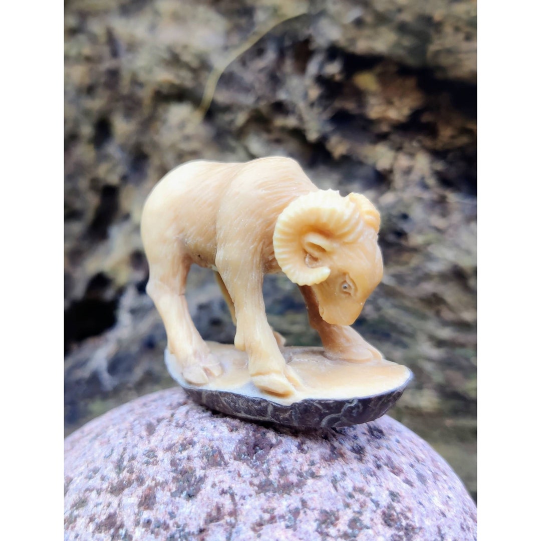 Goat Tagua Nut Carving, Miniature Animal Carvings - Etsy