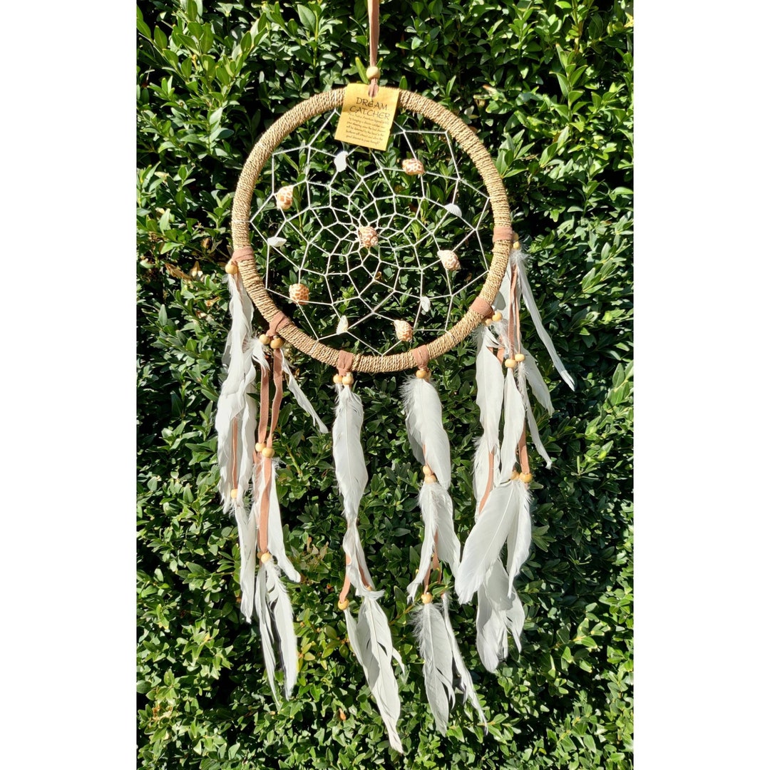 Natural Dreamcatcher With Shells, 22 Cm Diameter, Shell Wall Hanging - Etsy