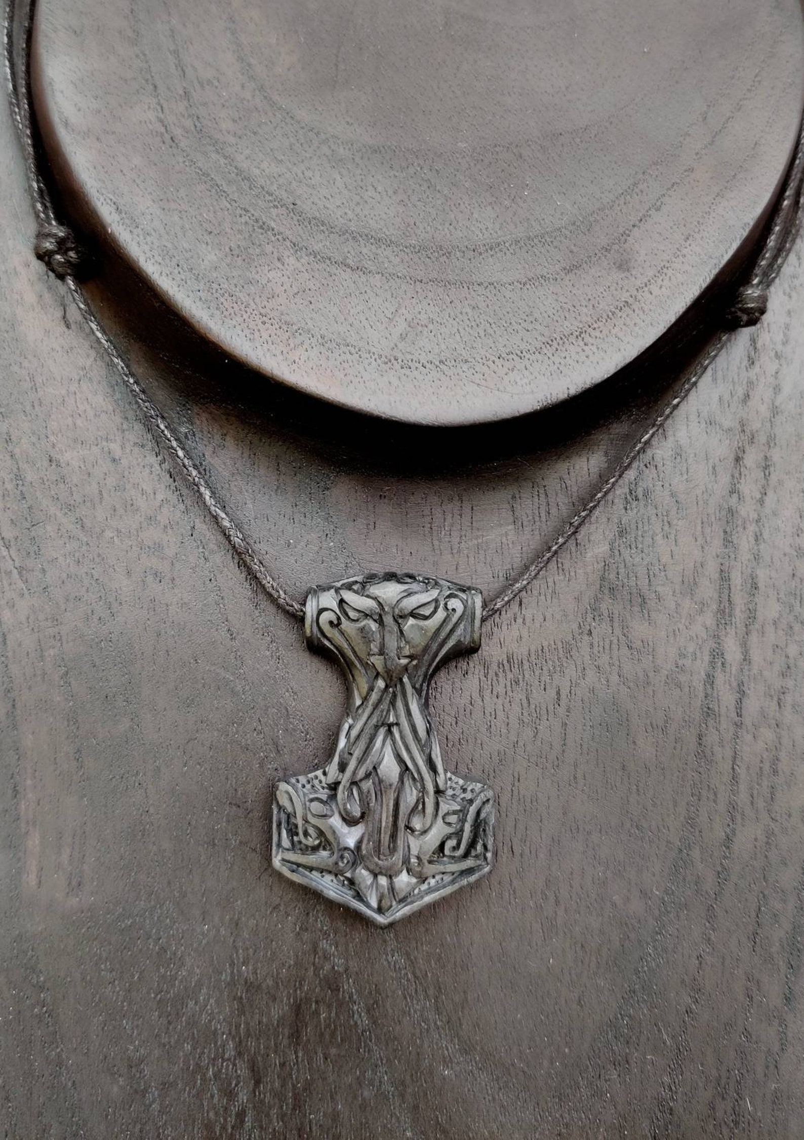 Bone Mjolnir Pendant, Viking Thor's Hammer, Black - Etsy UK