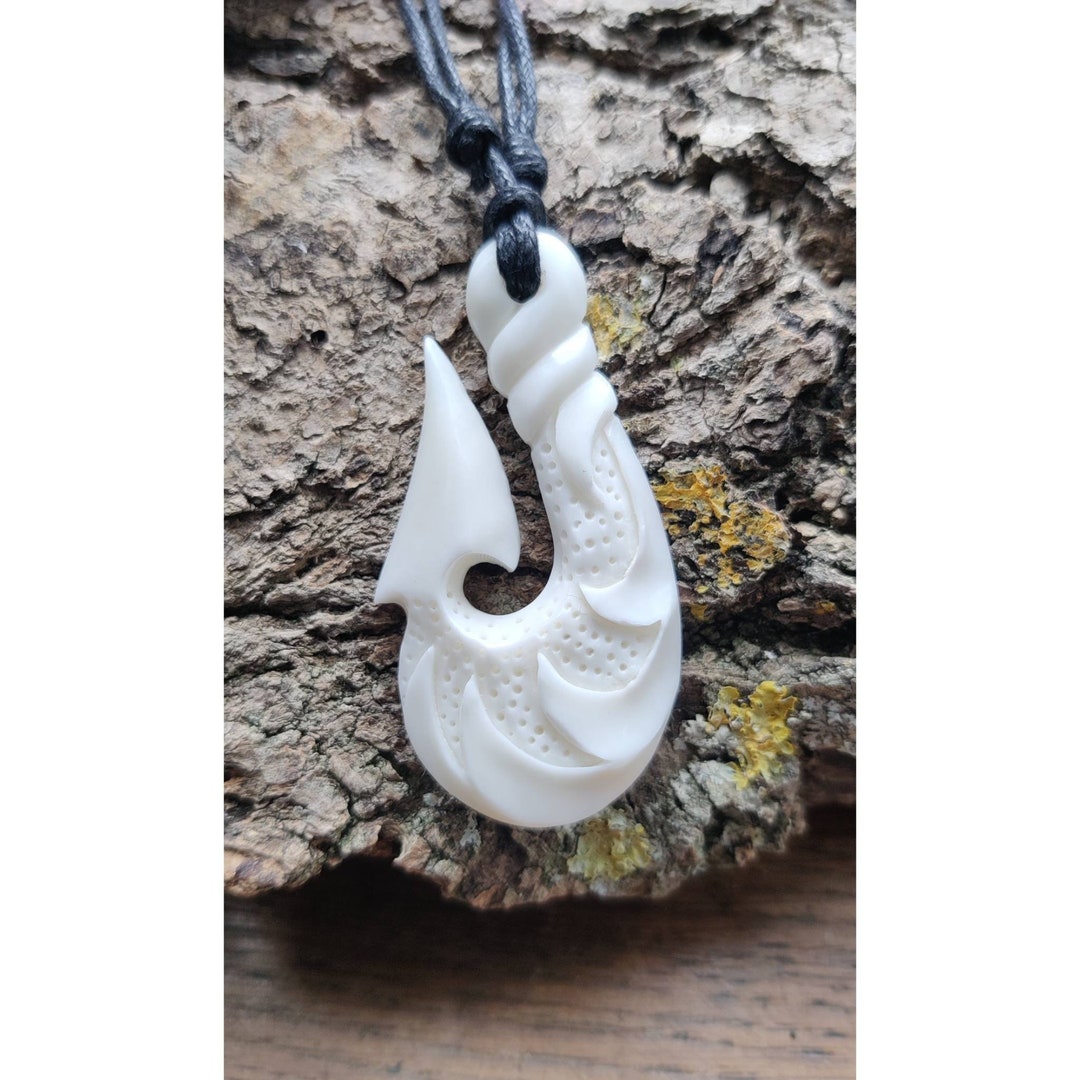Maori Style Bone Fish Hook Hei Matau Pendant - Etsy