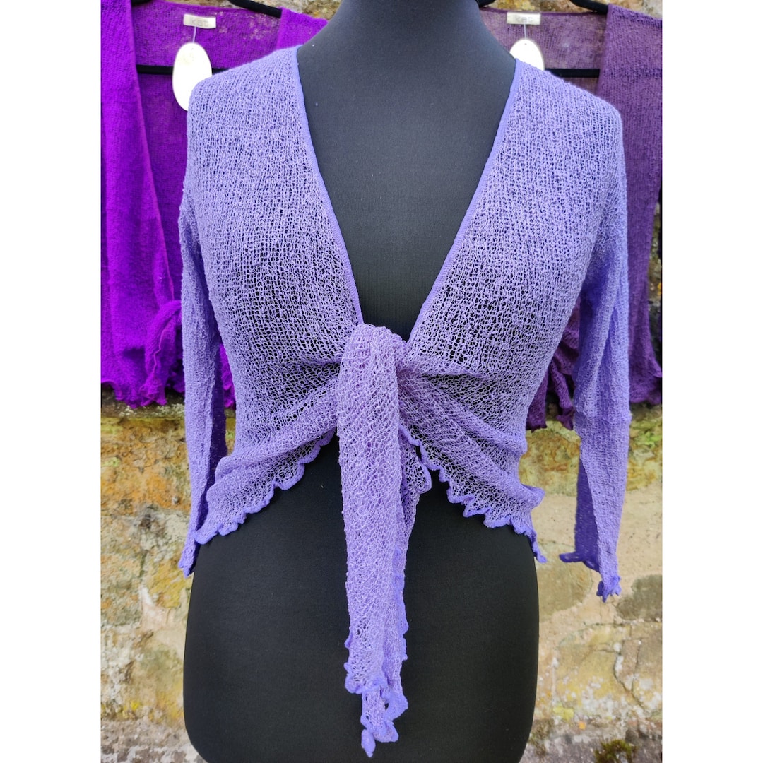 Shrug, Purple, Lilac, Bali Shrug Bolero Top - Etsy UK