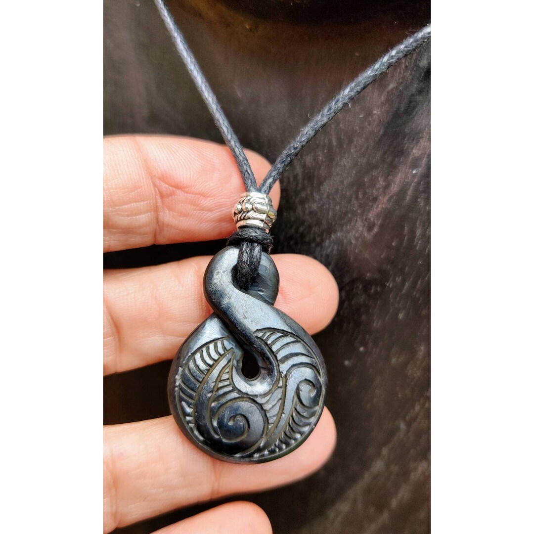 Bone Double Twist Pendant, Maori Style Pikorua, Hand Carved - Etsy