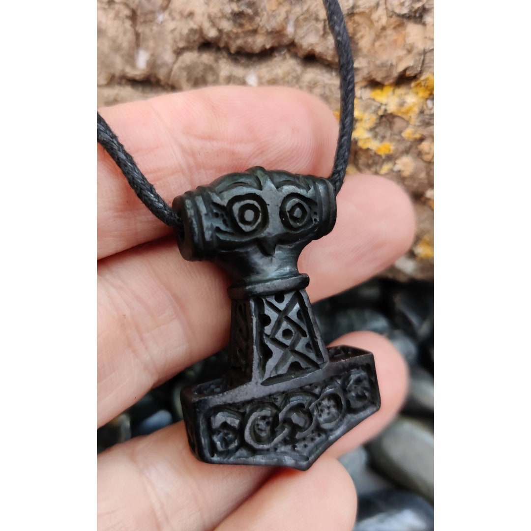 Black Bone Mjolnir Pendant, Viking Thor's Hammer, Handcarved - Etsy