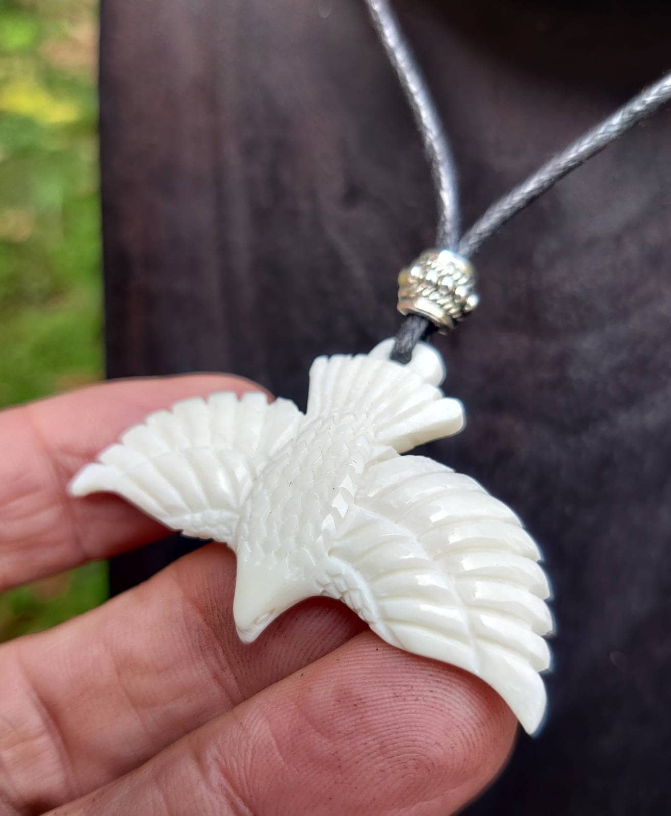 Bone Ghost Raven Pendant Hand Carved From Bone Raven Necklace - Etsy