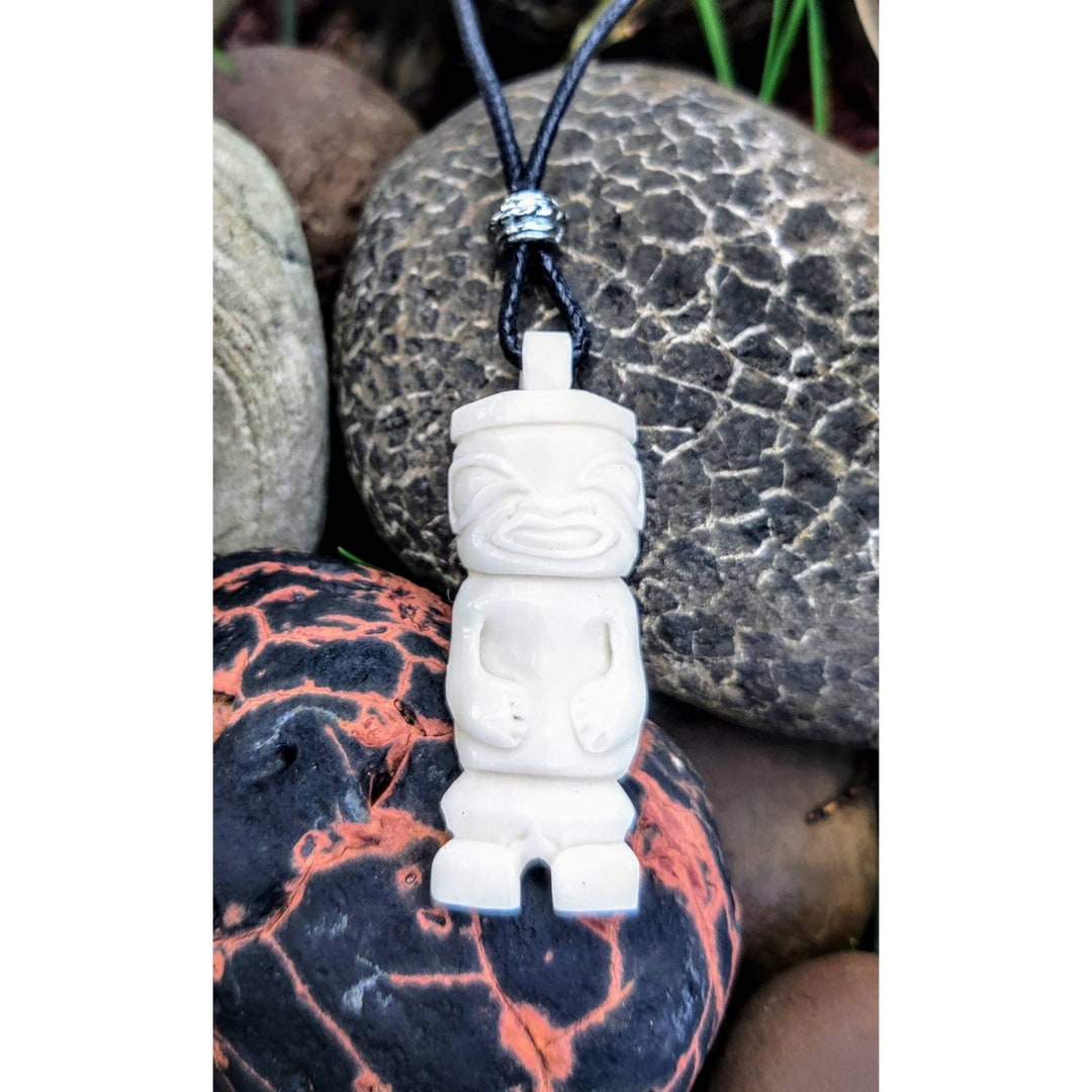 Bone Tiki Maori Style South Sea Pendant - Etsy