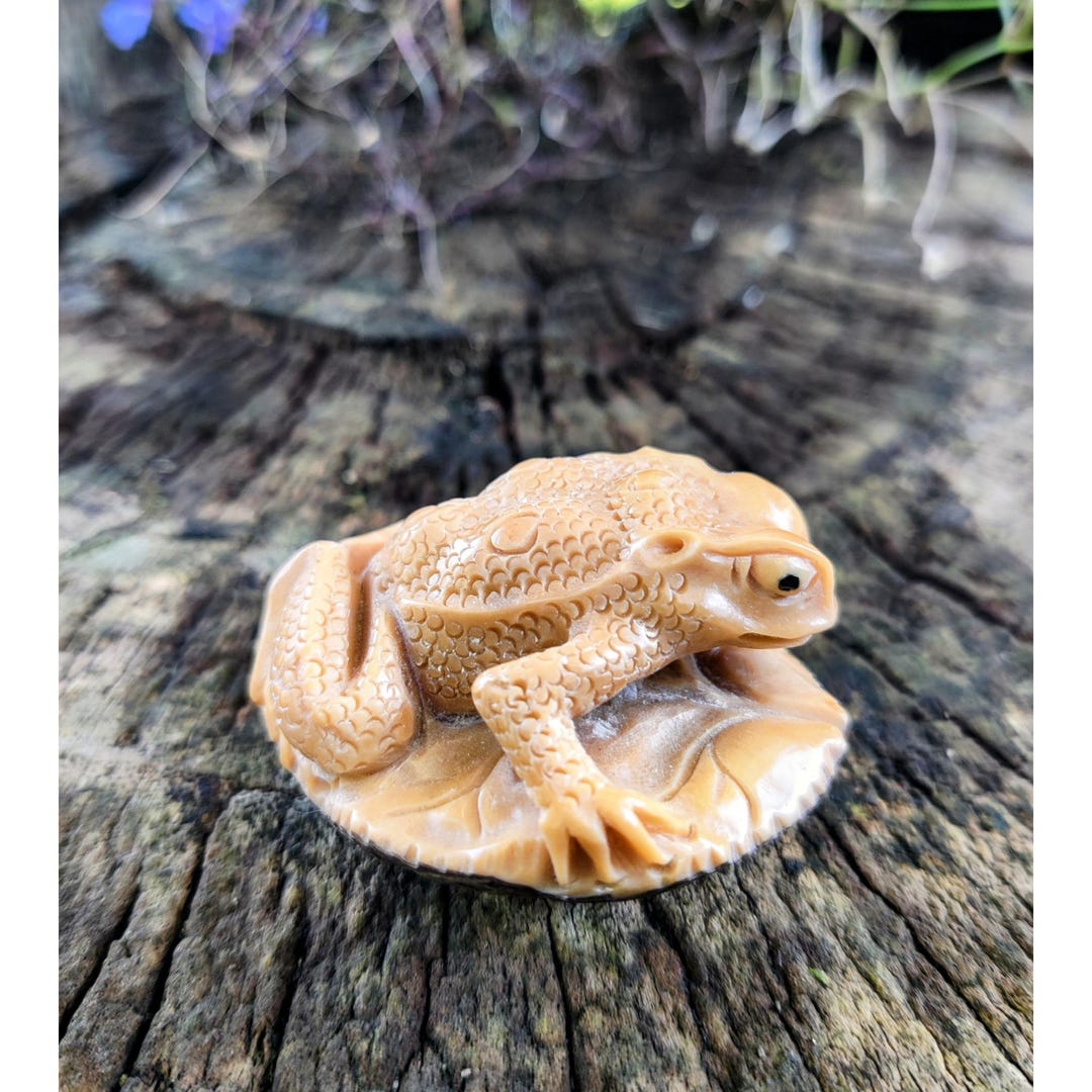 Frog Tagua Nut Carving, Miniature Frog - Etsy