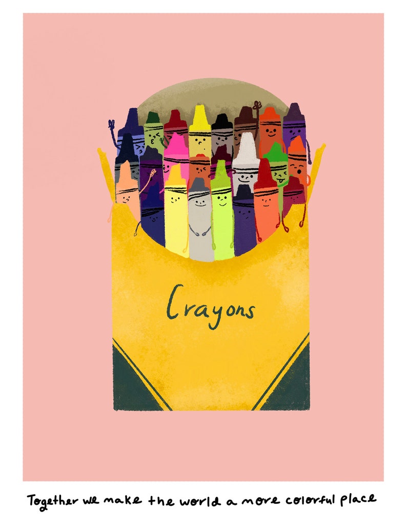 Crayola Art Print | Crayons Art Print | Digital Download | Craft Room ...