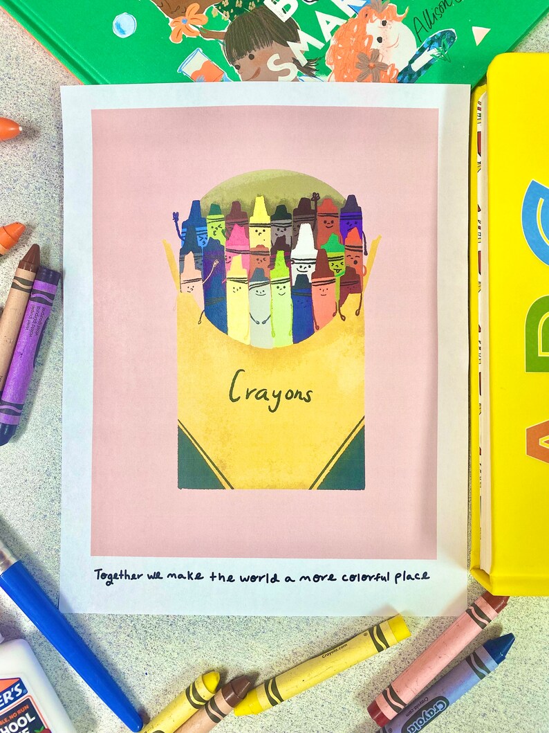 Crayola Art Print | Crayons Art Print | Digital Download | Craft Room ...