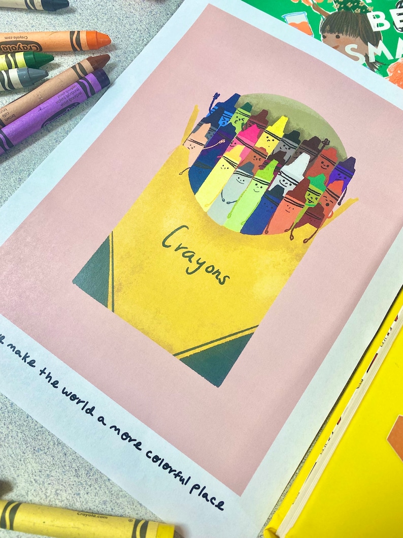 Crayola Art Print | Crayons Art Print | Digital Download | Craft Room ...