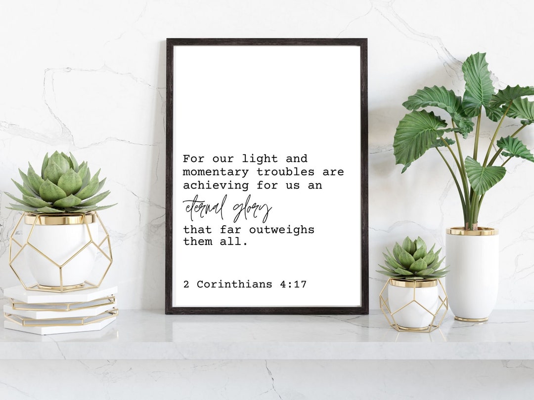 Bible Verse Printable Modern Wall Art 2 Corinthians Inspirational Wall ...