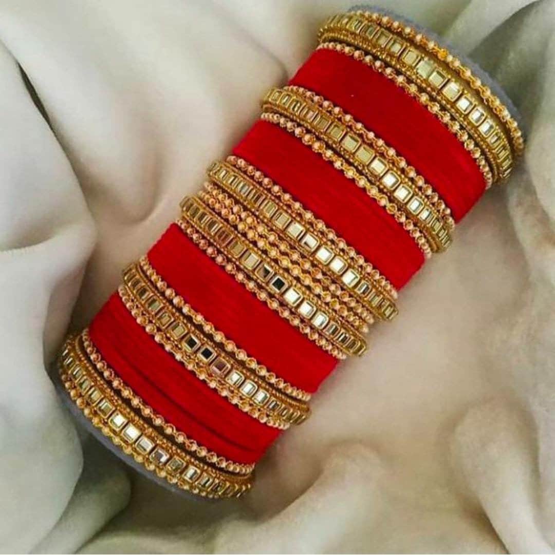 Velvet Bangles Set for New Bride Fashion Art Light Weight - Etsy UK