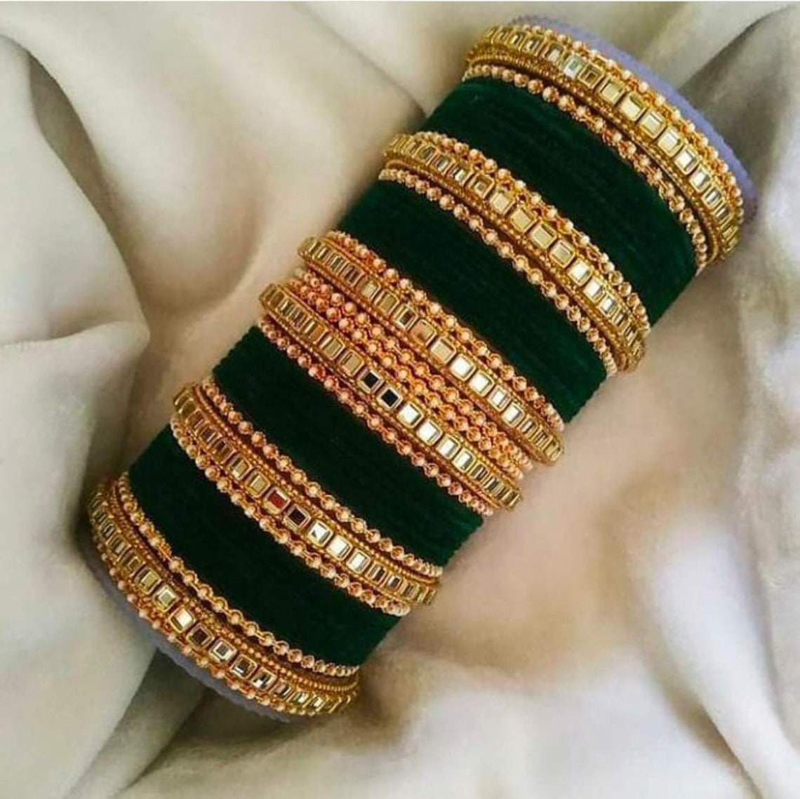 Velvet Bangles Set for New Bride Fashion Art Light Weight - Etsy UK