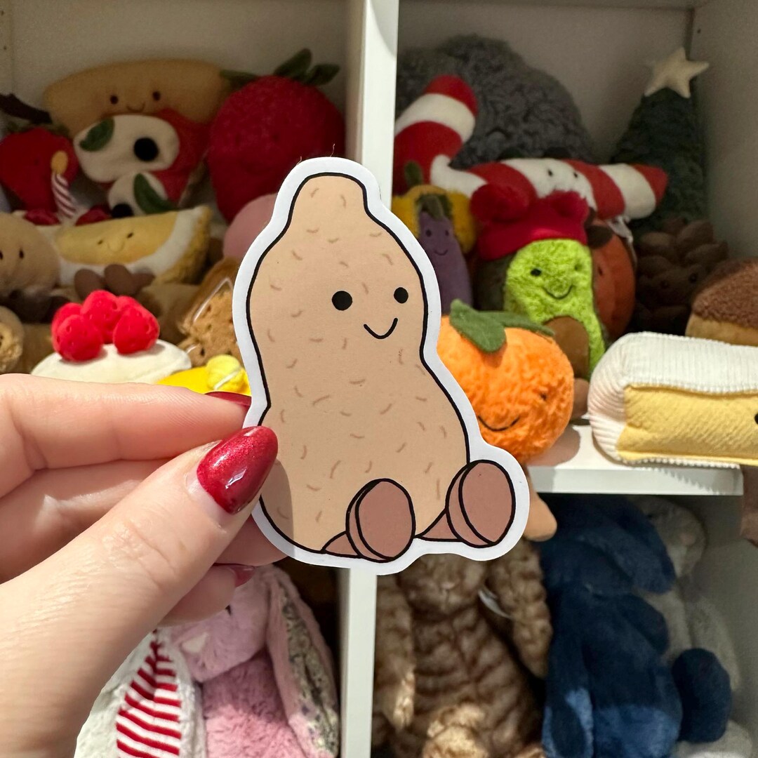 Plushie Peanut Sticker - Etsy