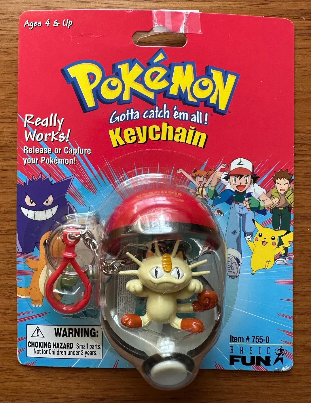 Pokémon 52 MEOWTH, Poké Ball Keychain, Basic Fun 1999, MOC - Etsy