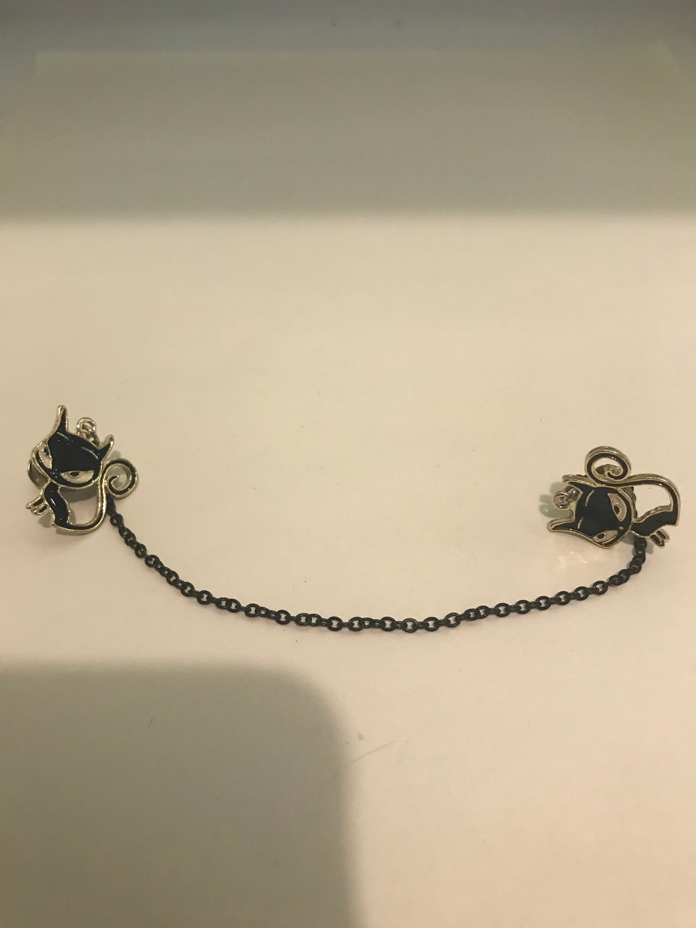 Coralinee Style Collar Pins the Cat Jumping Mice - Etsy