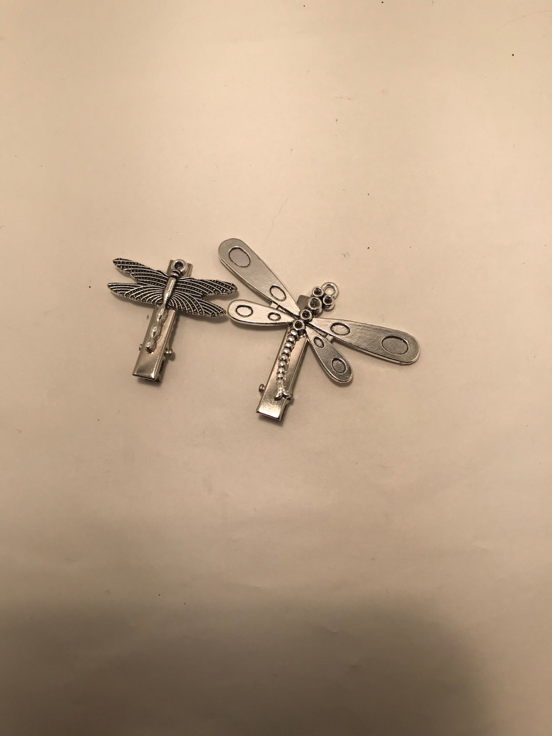 Coralinee Silver Tone Dragonfly Hair Clips, 2 Sizes Listed - Etsy