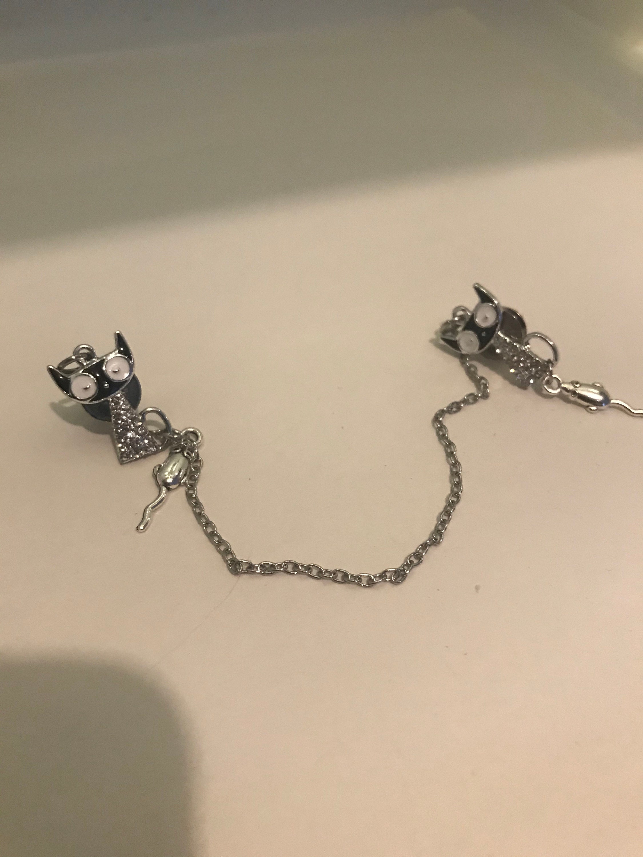 Coralinee Style Collar Pins the Cat Jumping Mice - Etsy