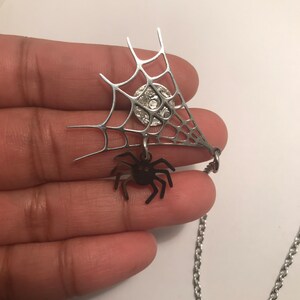 Stainless Steel Spider Web Collar Pins - Etsy