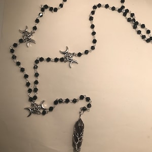 Pagan Witch Rosary, Triple Moon Goddess Rosary - Etsy