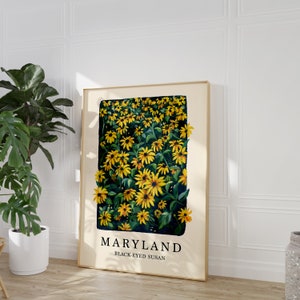Digital Download - Maryland State Flower Wall Art - Black-eyed Susan ...